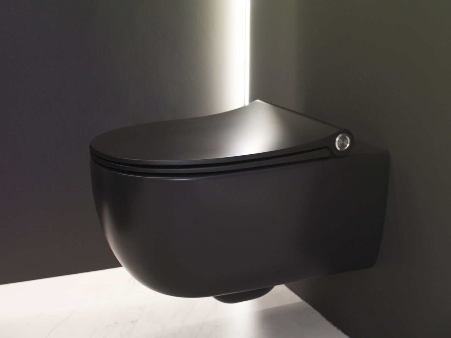 Noken ACRO COMPACT, dangtis juodas matinis su lėtu nusileidimu SLIM ...